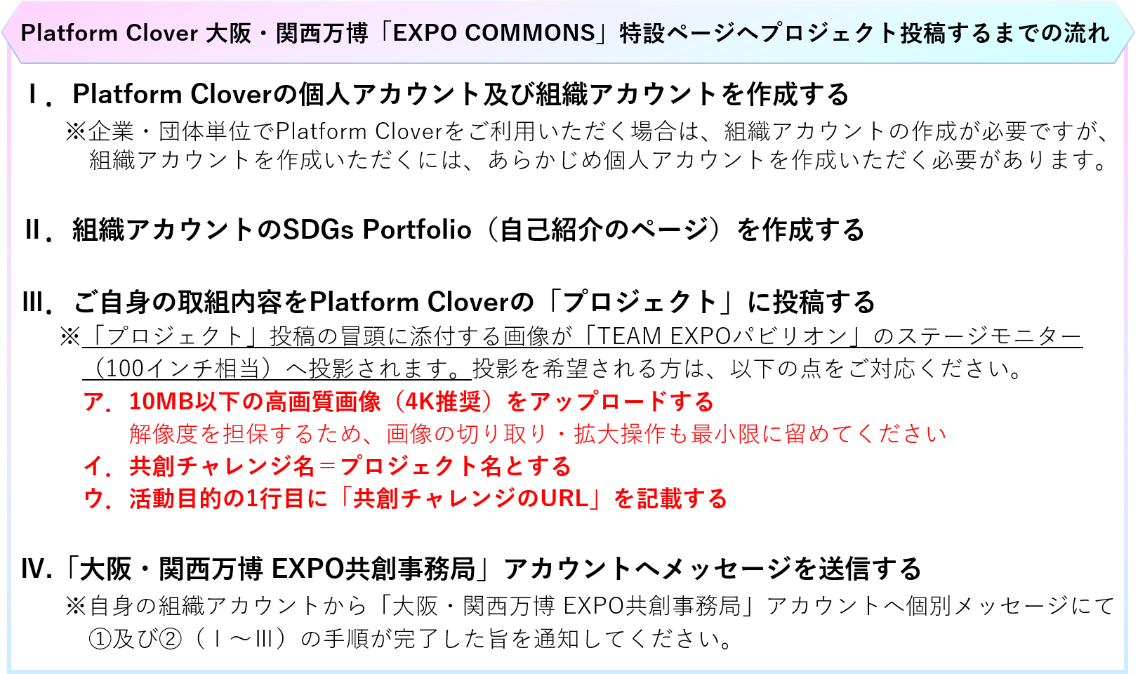 ※上記の手順について、以下Ⅰ～Ⅳの各参考の手順などをご確認いただだいた後、手順通りに手続きを進めて下さい。